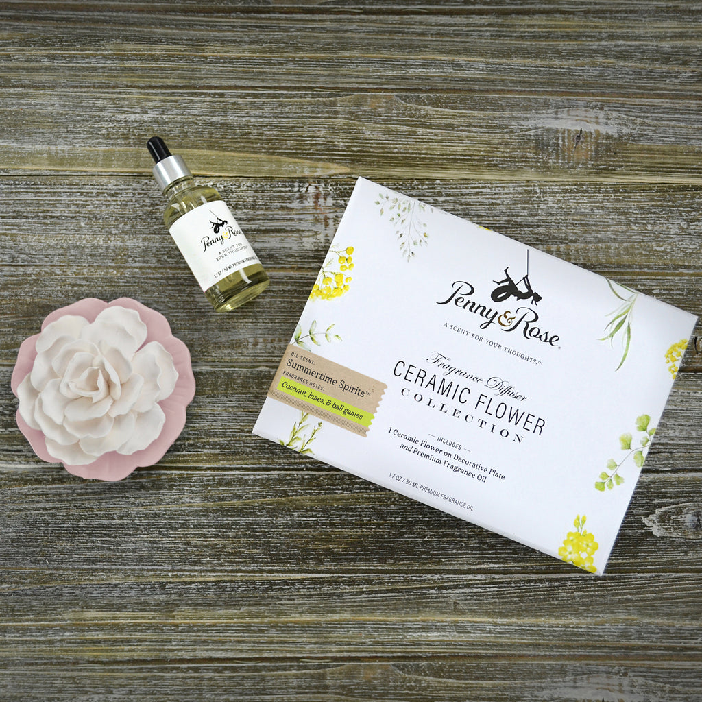 Penny & Rose | Nostalgic Home Fragrances - Ceramic Flower Oil Diffuser